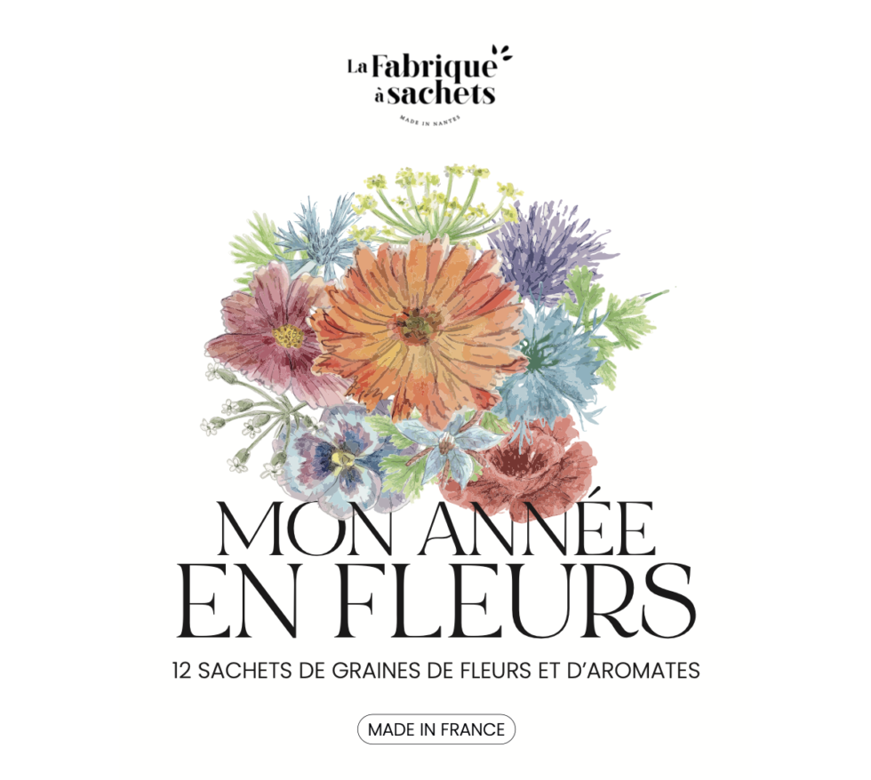 Mon Année en Fleurs • Coffret jardinage 12 sachets - La Fabrique à Sachets